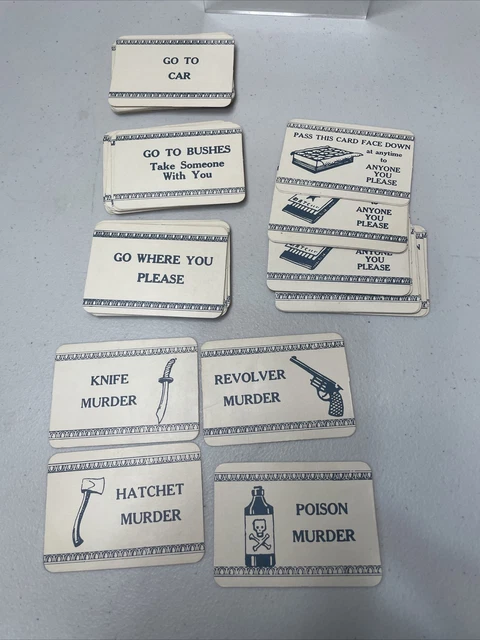 1940’S MR REE Board Game Selchow And Righter Murder And Move Cards ...