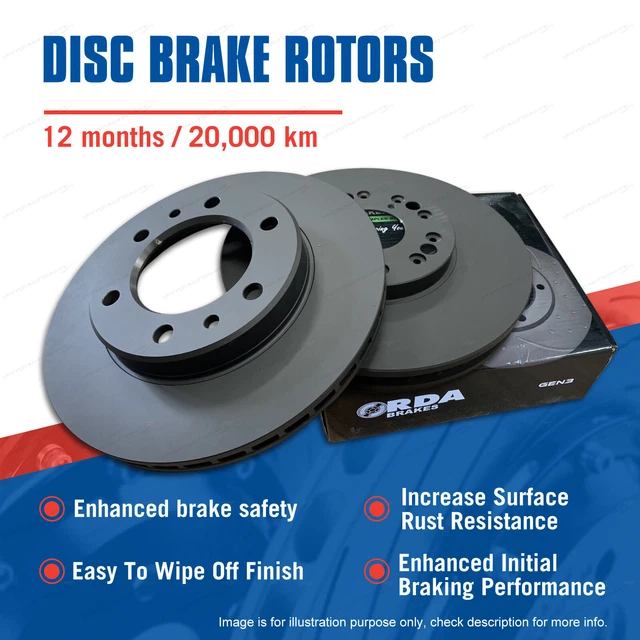 PAIR REAR DISC Brake Rotors for Jaguar S Type V6 V8 XJ6 XJ8 2.7L 3.0L 3 ...