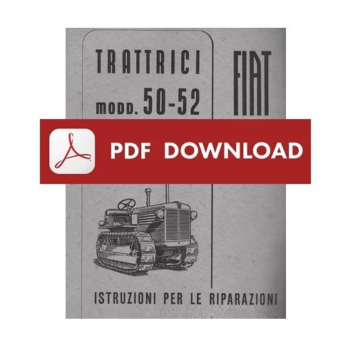TRATTORE FIAT 50 52 a cingoli Manuale officina Istruzioni per le ...