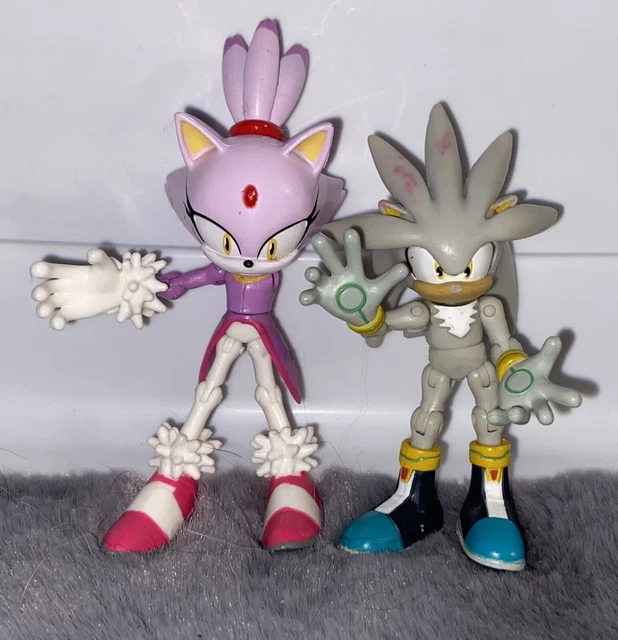 JAZWARES SONIC IL riccio Blaze the cat & Silver the riccio parti ...