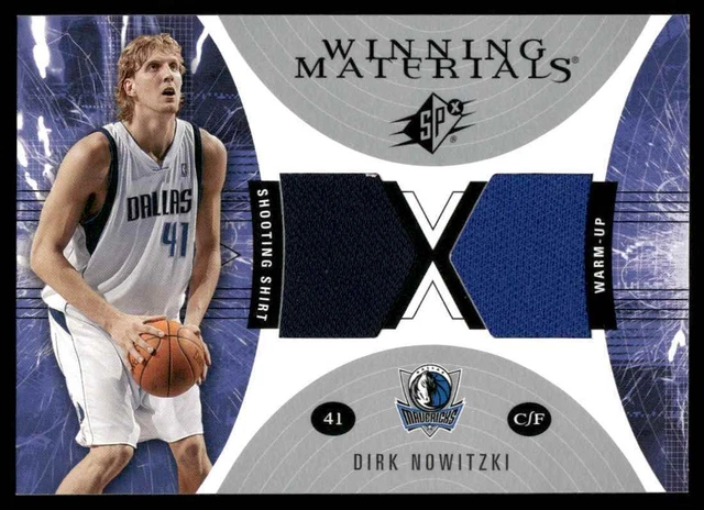 2003-04 SPX MATERIALI vincenti Dirk Nowitzki patch Mavericks #WM34 A1 ...