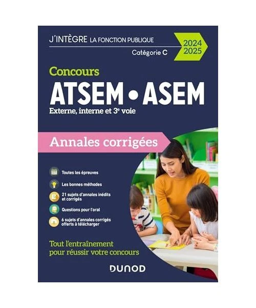 CONCOURS ATSEM/ASEM - Annales corrigées - 2024-2025, Pelletier, Corinne ...
