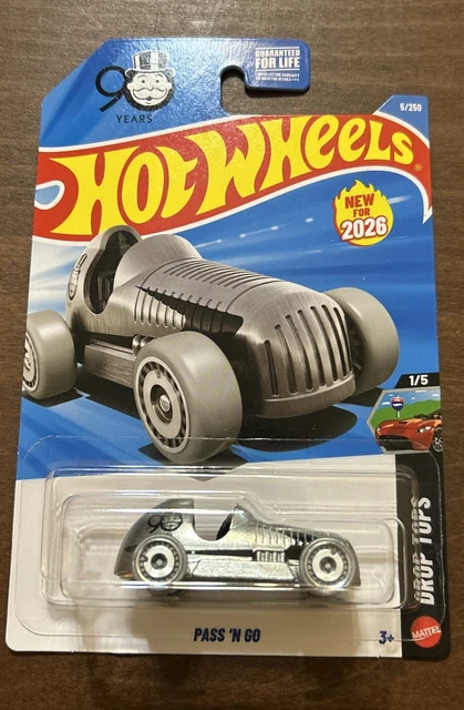 2026 HOT WHEELS PASS ‘N GO Monopoly 90 Years Drop Tops MINT $9.78 ...