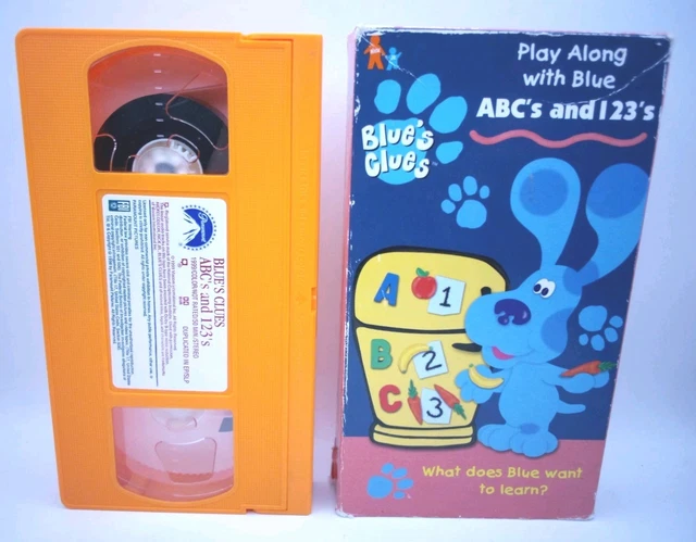 BLUE'S CLUES VHS Play Along with Blue ABC's and 123's Nick Jr. Video ...