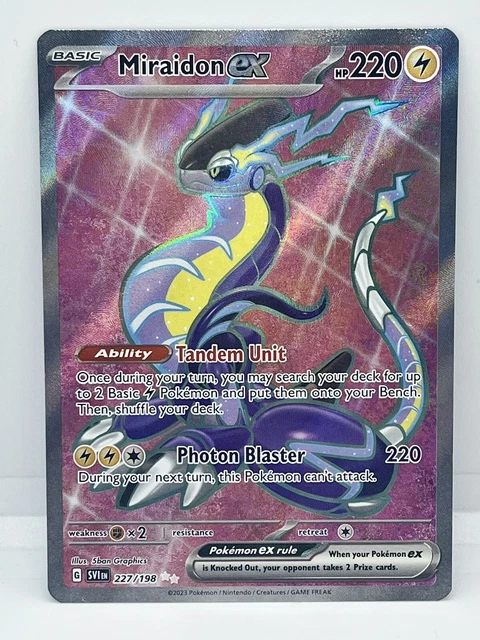 POKEMON SCARLET & Violet Miraidon Ex Complete Art Ultra Rare 227/198 ...