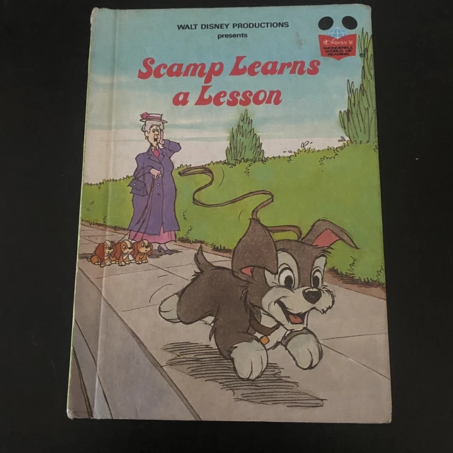 WALT DISNEY'S WONDERFUL world of reading book, scamp learns a lesson ...