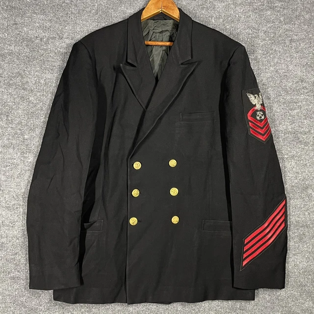 VINTAGE 60S 70S US Navy Dress Service Uniform Jacket Red Bullion ...