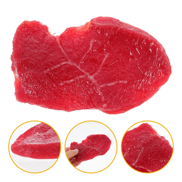 FAKE MEAT ARTIFICIAL Photography Prop Beef Model Steak Cooked Faux ...