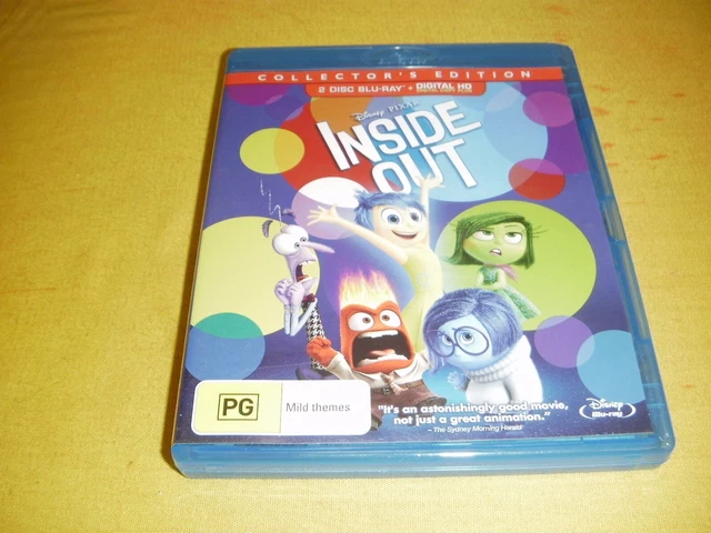 INSIDE OUT WALT Disney Pixar 2015 = 2 BLU RAY DISC as NEW animated ...