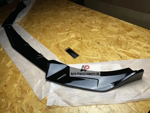 VW GOLF MK8 GTI GTD R Line Gloss Black Front Splitter Spoiler Lip Body ...