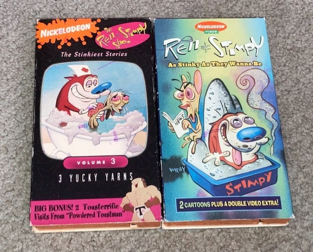 [2 VHS SET] REN & STIMPY As Stinky As They Wanna Be + Stinkiest Stories ...