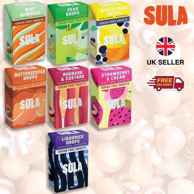 SULA SUGAR FREE Sweets Mixed Case Selection (42g Flip Top Box Candy) £3 ...