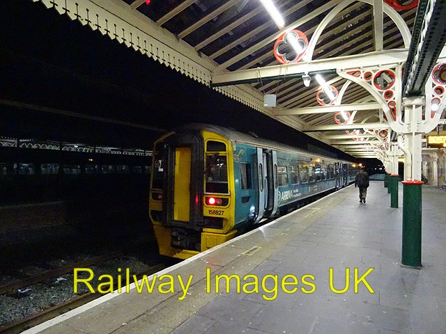 RAILWAY PHOTO CLASS 158 DMU - Arrival at Aberystwyth c2016 £2.00 ...