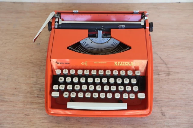 MACCHINA DA SCRIVERE Remington Sperry Rand Riviera arancione EUR 80,00 ...