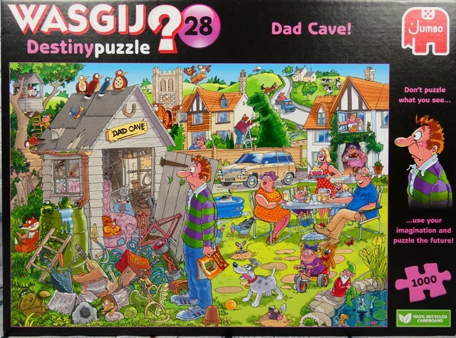 WASGIJ NO.28 - 1000 Piece Jigsaw Puzzle 'DAD CAVE !' - Destiny ~ NEW ...