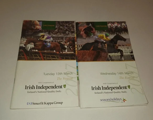 2 CHELTENHAM RACECARDS Champion Hurdle Sublimity Race Card Cheltenham £ ...
