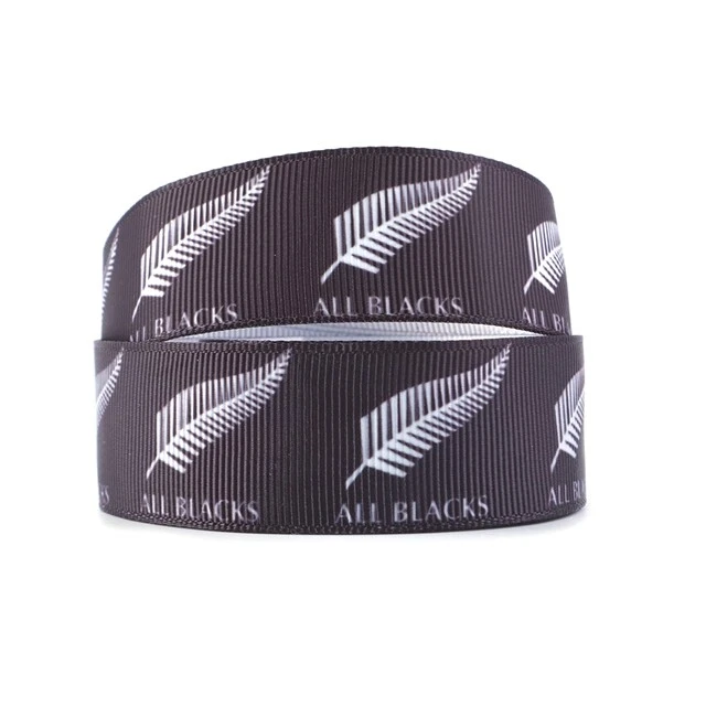 2 METRE ALL Blacks New Zealand Rugby Ribbon Size 1 Inch Headbands Hair ...
