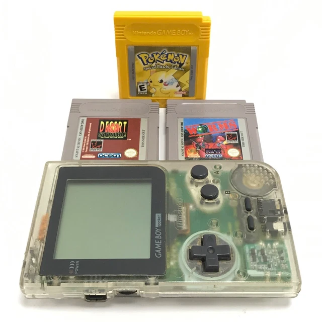 GAMEBOY POCKET HANDHELD Console Pokemon Yellow Pikachu Games Retro ...