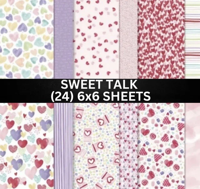 STAMPIN UP SWEET TALK Designer Series Paper DSP Love Hearts - (24) 6x6 ...