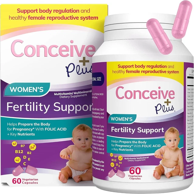 CONCEIVE PLUS WOMEN Fertility Support Vegetarian Supplement - 60 ...