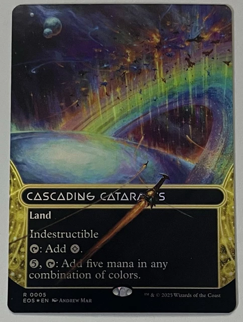 MTG EDGE OF Eternities: Stellar Sights Cascading Cataracts Land RARE ...