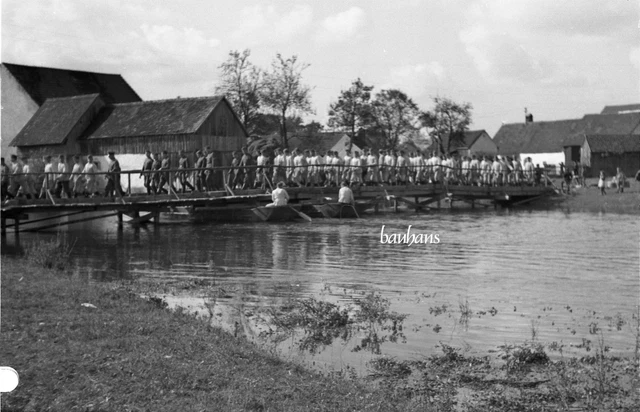 ORIGINAL NEGATIV/NEGATIVE -SOLDATEN /Pioniere beim Brückenbau (3063 ...