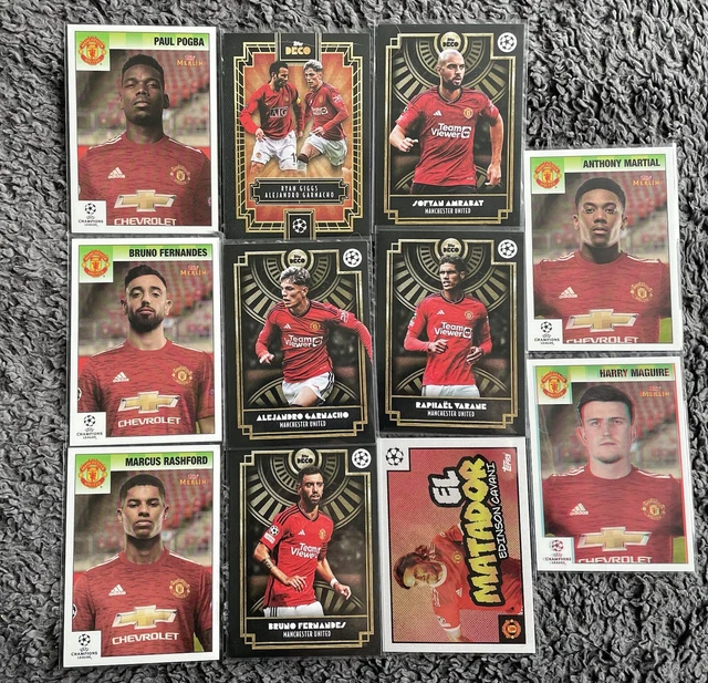 MANCHESTER UNITED CARD Bundle. Garnacho, Bruno Fernandes, Marcus ...
