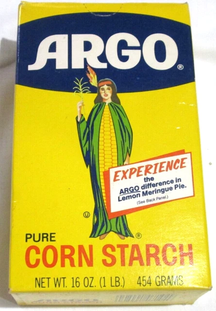 VINTAGE ARGO PURE Corn Starch Corn Maiden Box-Display Native American ...