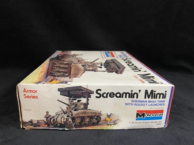 1975 MONOGRAM 1/32 Scale SHERMAN M4A1 with Rocket Launcher (Screamin ...