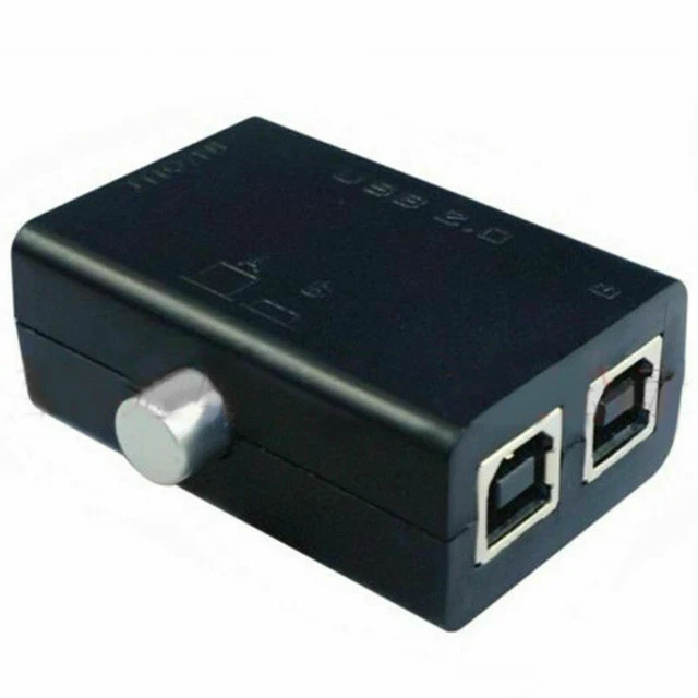 USB DEVICE SHARING Share Switch Box Hub 2 Ports PC Computer Scanner ...