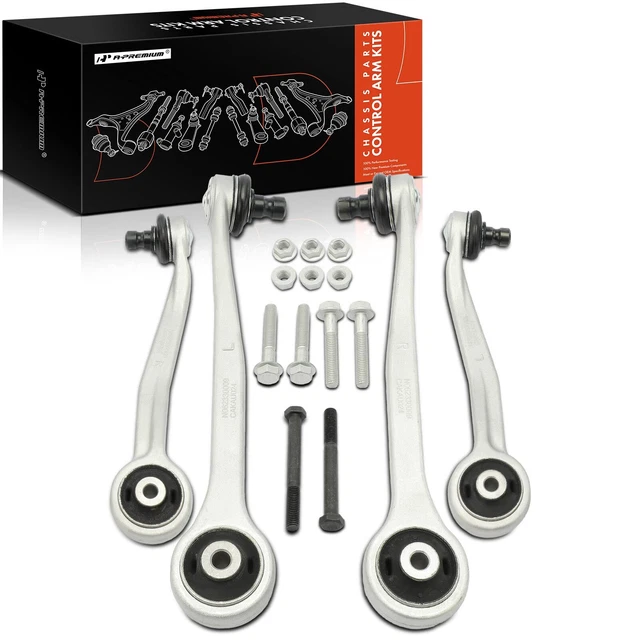 4 PCS TRACK Control Arms Front Upper for Audi A4 B8 8K2 8K5 A5 8F7 8T3 ...