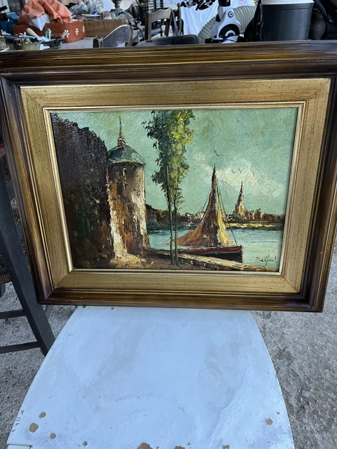 TABLEAU ANCIEN À L’huile Signé EUR 80,00 - PicClick FR