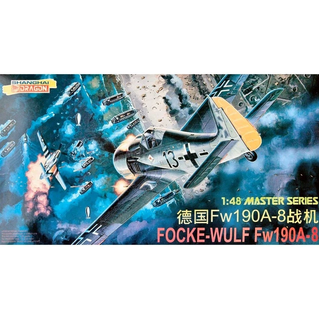 DRAGON MODEL FOCKE Wulf Fw 190A8 1/48 scale plastic model aircraft kit ...