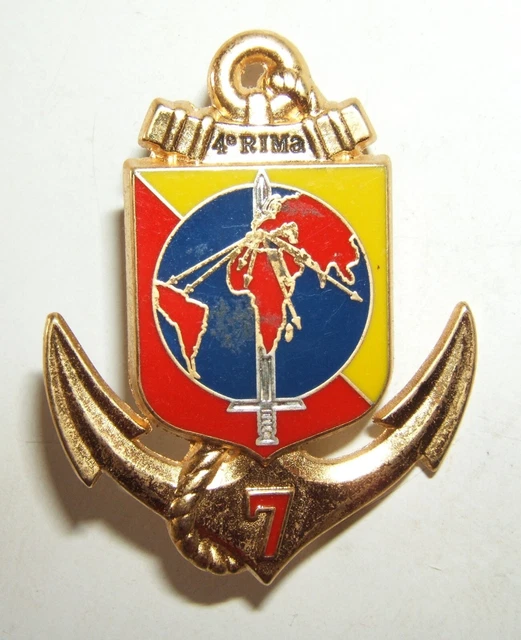INSIGNE 4° REGIMENT D'INFANTERIE DE MARINE - 7° COMPAGNIE - Balme ...