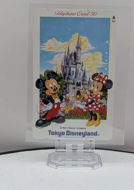 WALT DISNEY ANIMATED Mickey Minnie Mouse Telephone Card Used Japan TDL ...