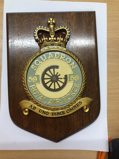 OLD RAF 59 Squadron Station Plaque Shield Crest large badge Royal Air ...