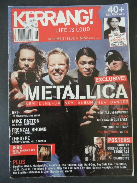 KERRANG! MAGAZINE METALLICA Chris Cornell 2003 Vol. 2 Issue 6 (NO ...