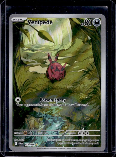 2025 POKEMON SV Black Bolt Venipede Illustration Rare #132/086 £3.80 ...