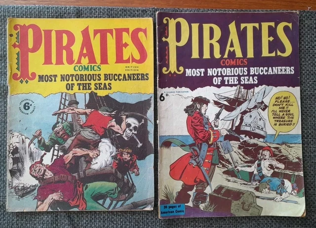 PIRATES COMICS X2 Issues From The Early 1950"s EUR 4,66 - PicClick IT