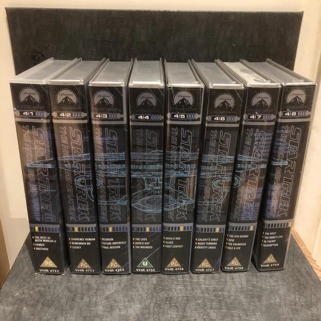 STAR TREK THE Next Generation Season 4 VHS Complete 4.1 - 4.8 2001 Very ...