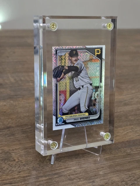 COQUE PAUL SKENES Rc 2024 Bowman Chrome Mojo Prizm 1" Ultra Pro Pirates ...