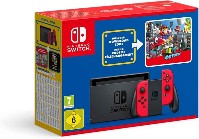NINTENDO SWITCH CONSOLE Boxed Mario Edition Super Mario Red - Game Not ...