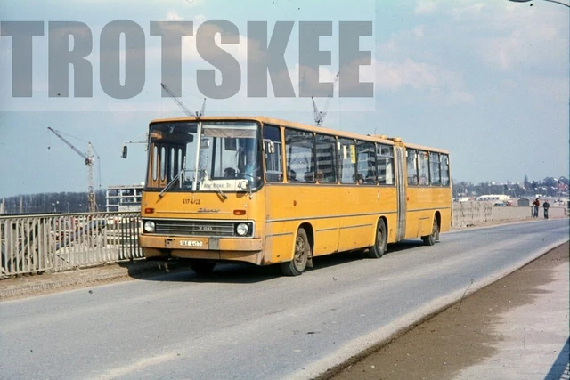 35MM SLIDE DDR EAST GERMANY Rostock Articulated Bus IAK 4 17 c1974 ...