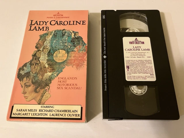 LADY CAROLINE LAMB Vhs 1973 Prism Richard Chamberlain Sarah Miles ...