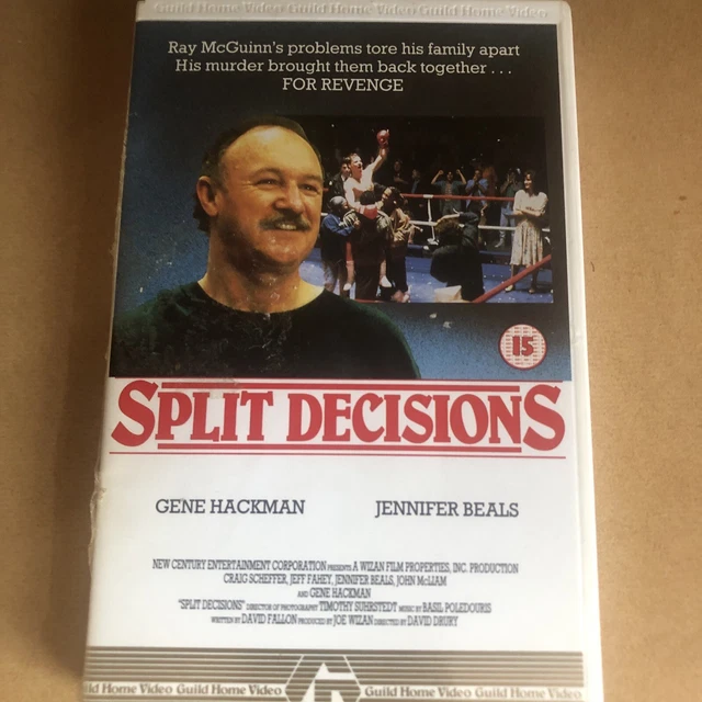 SPLIT DECISIONS GENE Hackman 1988 VHS £4.99 - PicClick UK