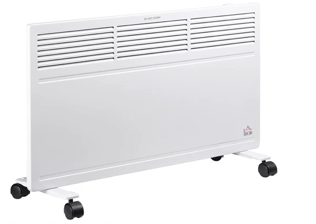 HOMCOM CONVECTOR RADIATOR Heater w/ Adjustable Thermostat - White warm ...