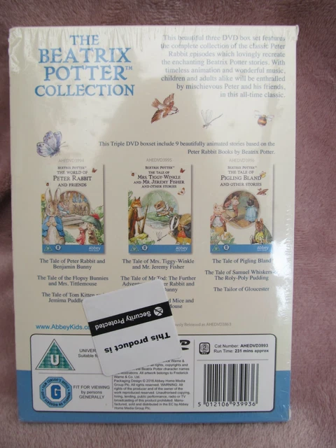 BEATRIX POTTER CLASSIC Peter Rabbit Collection DVD Set 9 Animated ...