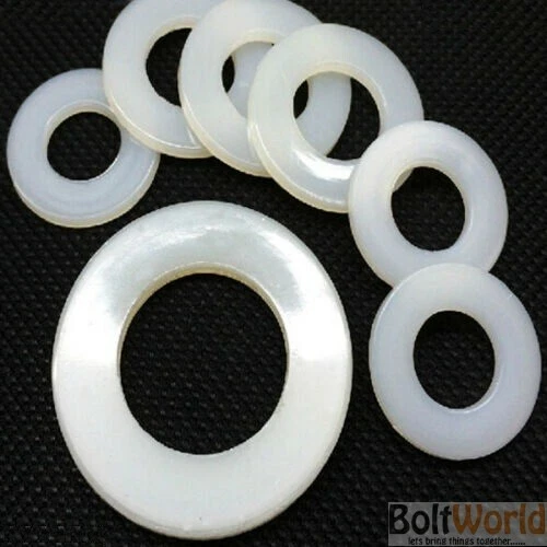 M3 M4 M5 M6 M8 M10 M12 M16 M20 Form A Metric Nylon Plastic Flat Washers White £48.48 - PicClick UK