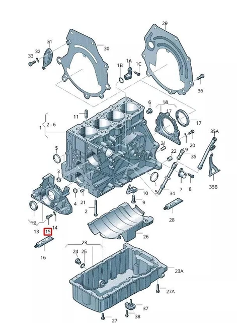 GENUINE AUDI SEAT Skoda Vw Water Pump Hex Head Bolt N90945002 OEM £10. ...