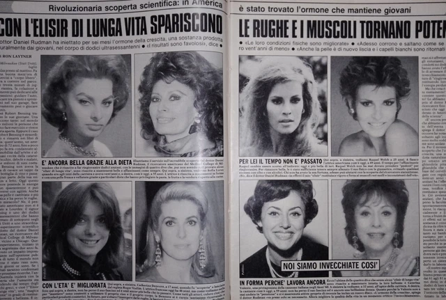 CATERINA VALENTE RAQUEL Welch Sofia Loren - Due pagine - anno 1990 ...